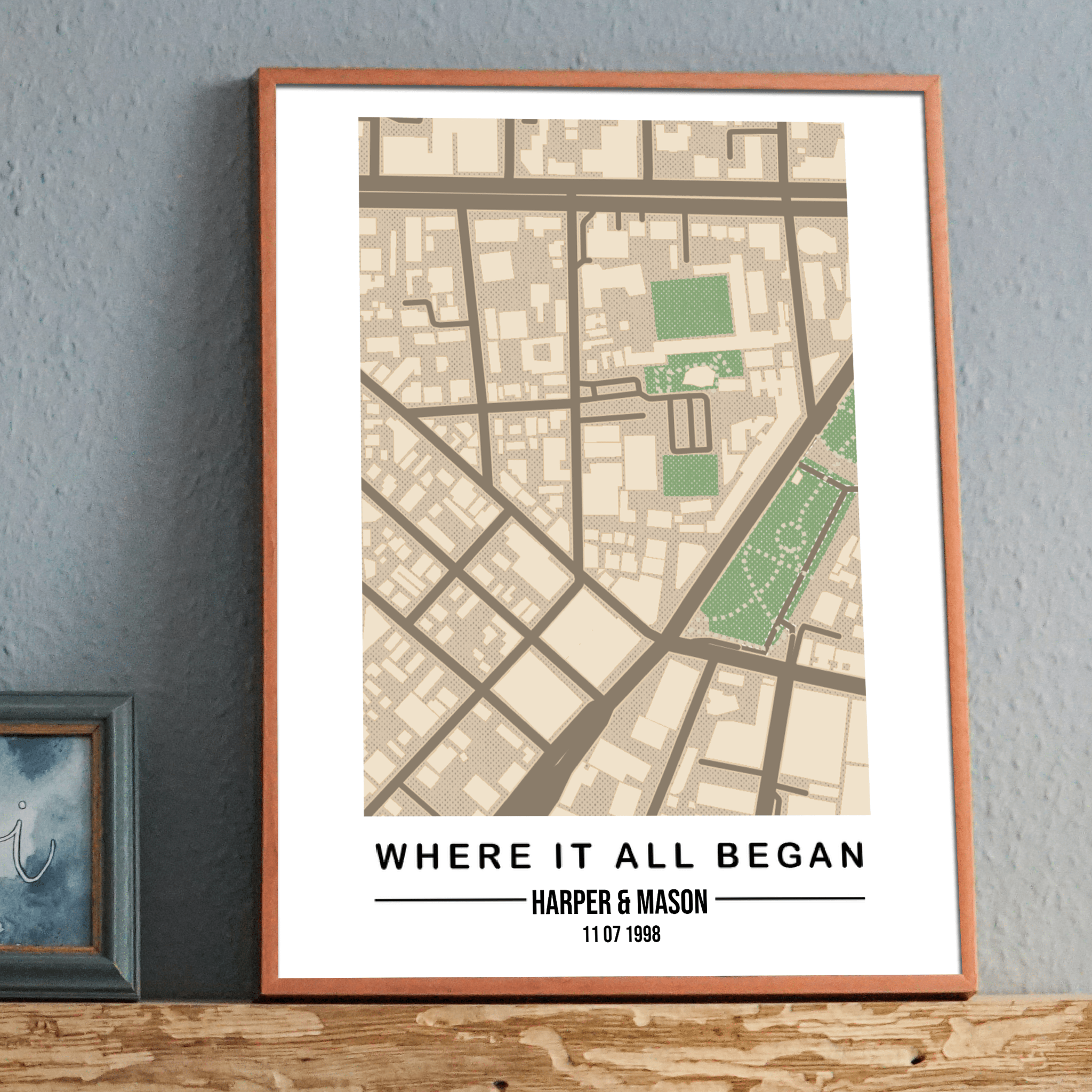 Where It All Began Map | Custom Canvas Print